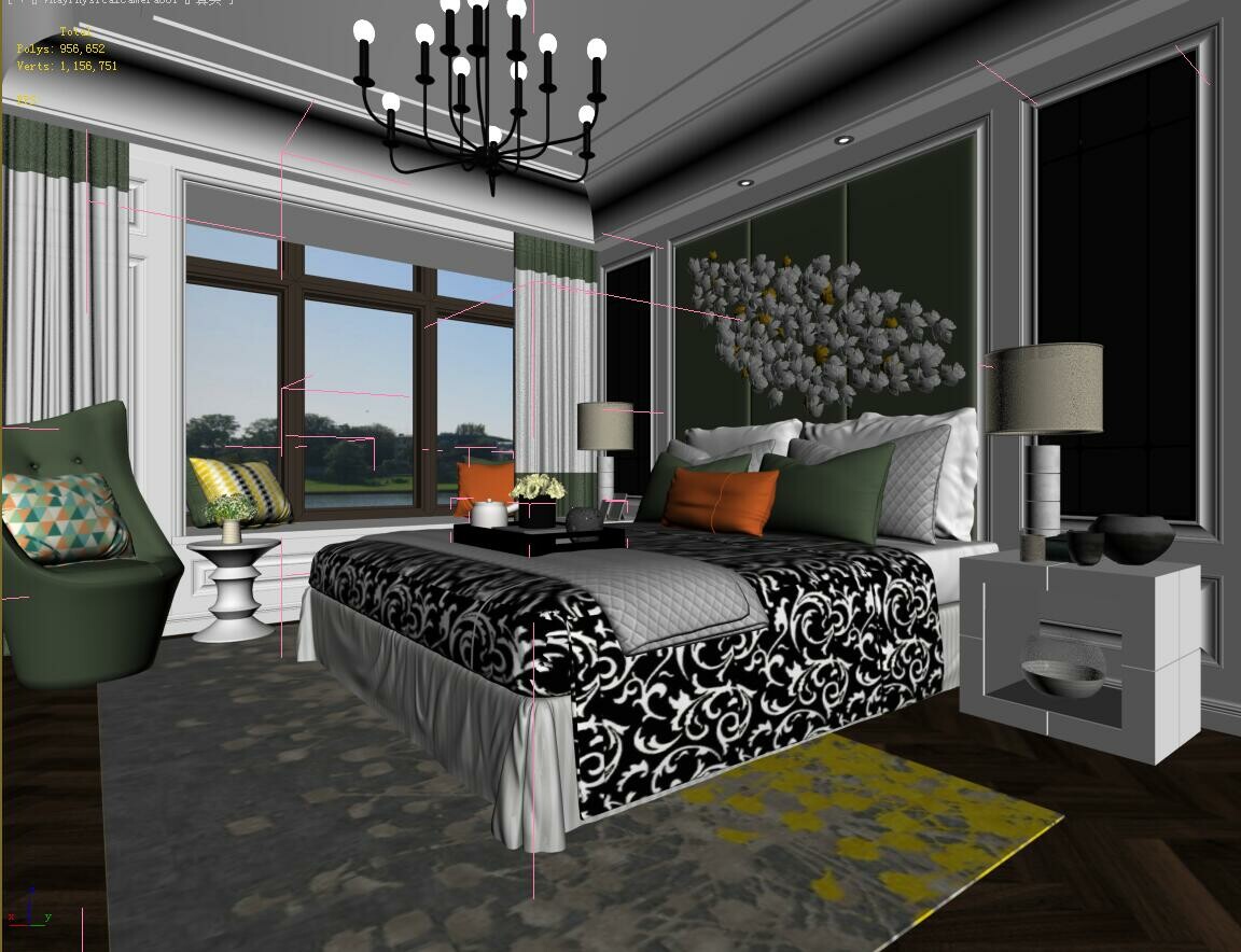 ArtStation - Stylish master bedroom design 04 | Resources