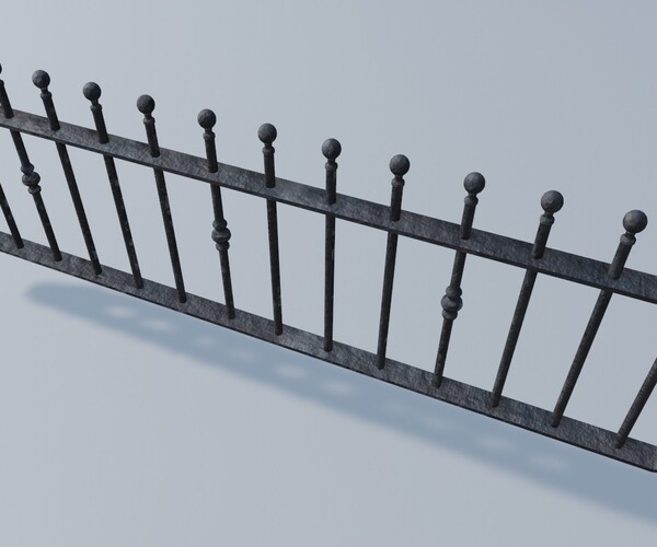 ArtStation - Iron Railings 3D Model | Game Assets