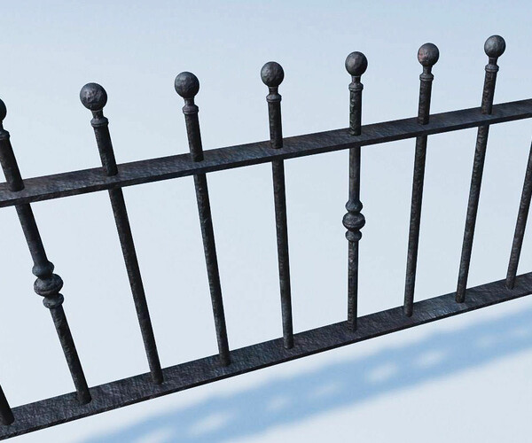 ArtStation - Iron Railings 3D Model | Game Assets