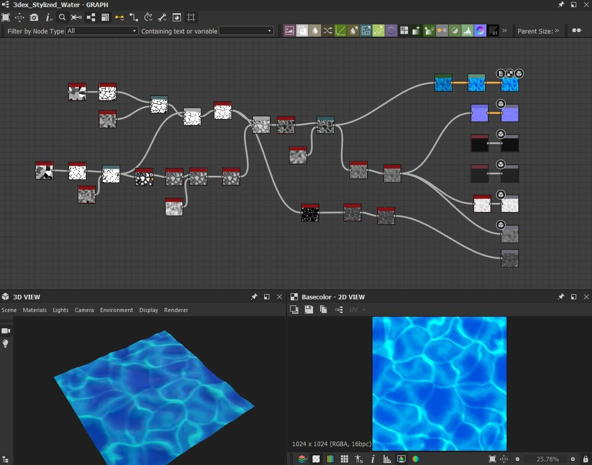 ArtStation - Stylized Water - Substance Designer | Game Assets