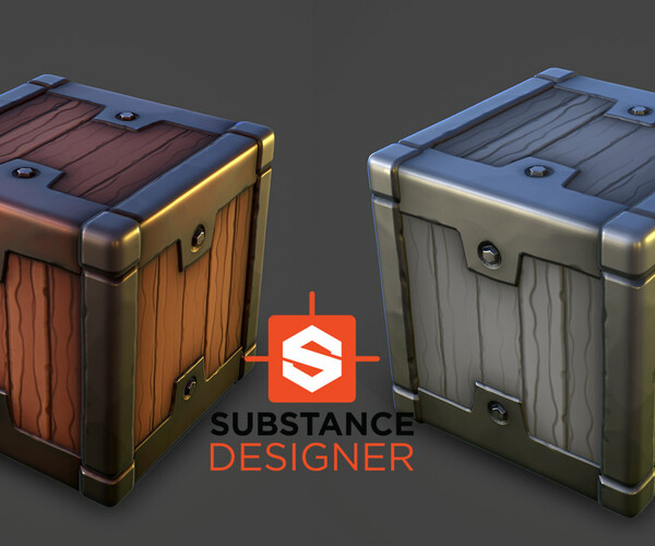ArtStation - Stylized Wood and Metal - Substance Designer | Game Assets