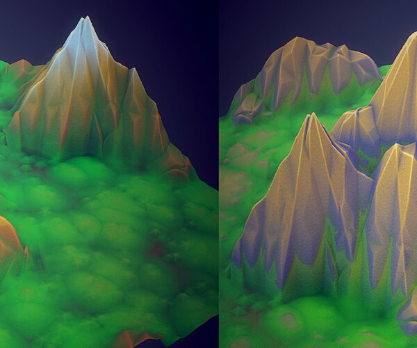ArtStation - Stylized Mountain - Substance Designer | Game Assets