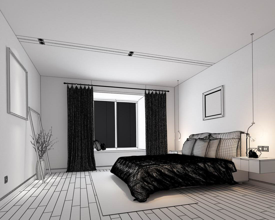 ArtStation - Stylish master bedroom design 24 | Resources