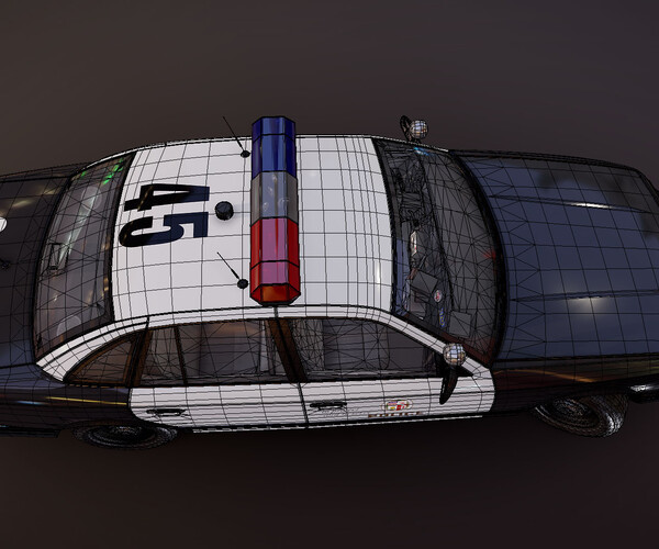 ArtStation - American 90s police car | Game Assets