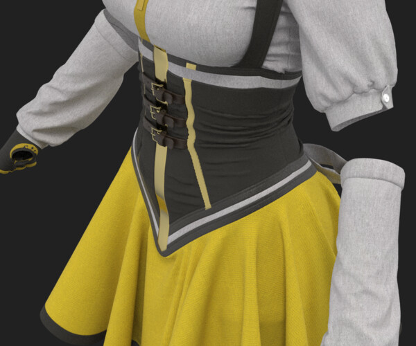 ArtStation - Fan-Art Mami Tomoe Marvelous Designer/Clo3d project + OBJ ...