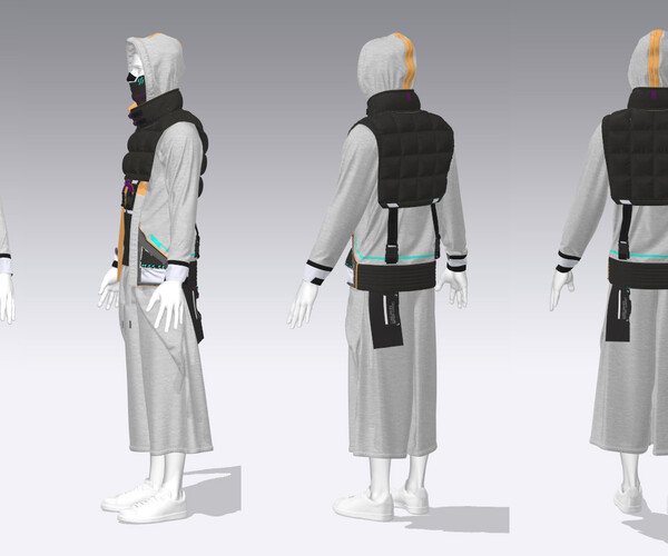 ArtStation - Сostume with vest | Game Assets