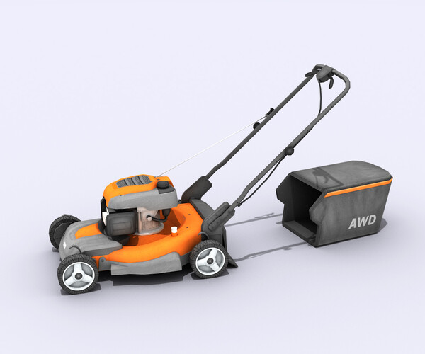 ArtStation - Lawn Mower Low-poly 3D model | Game Assets