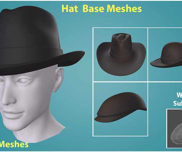 ArtStation - Hat Base Meshes | Resources