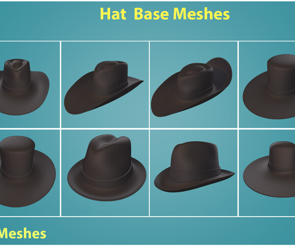ArtStation - Hat Base Meshes | Resources