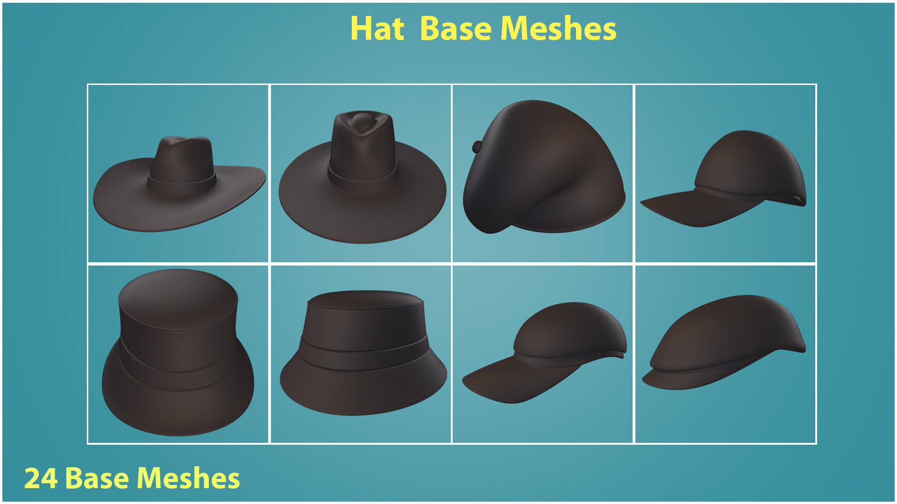 ArtStation - Hat Base Meshes | Resources