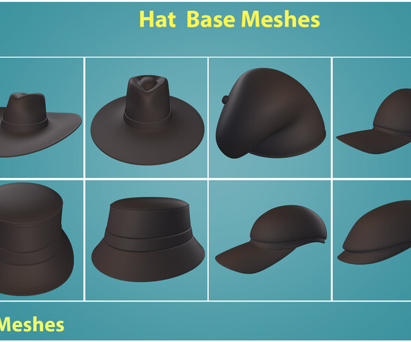 ArtStation - Hat Base Meshes | Resources