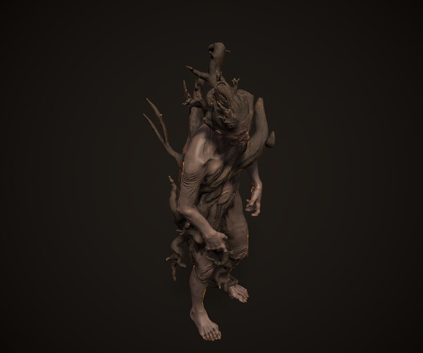 ArtStation - Old Dryad PBR low-poly game ready | Game Assets
