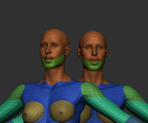 ArtStation - Female character base mesh V.2 (No rigging) | Game Assets