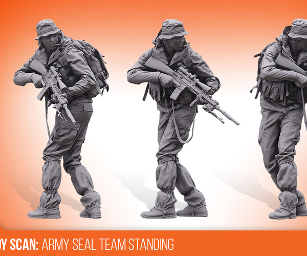ArtStation - Cleaned 3D scan | Reece Bates | Army Seal Team Standing ...