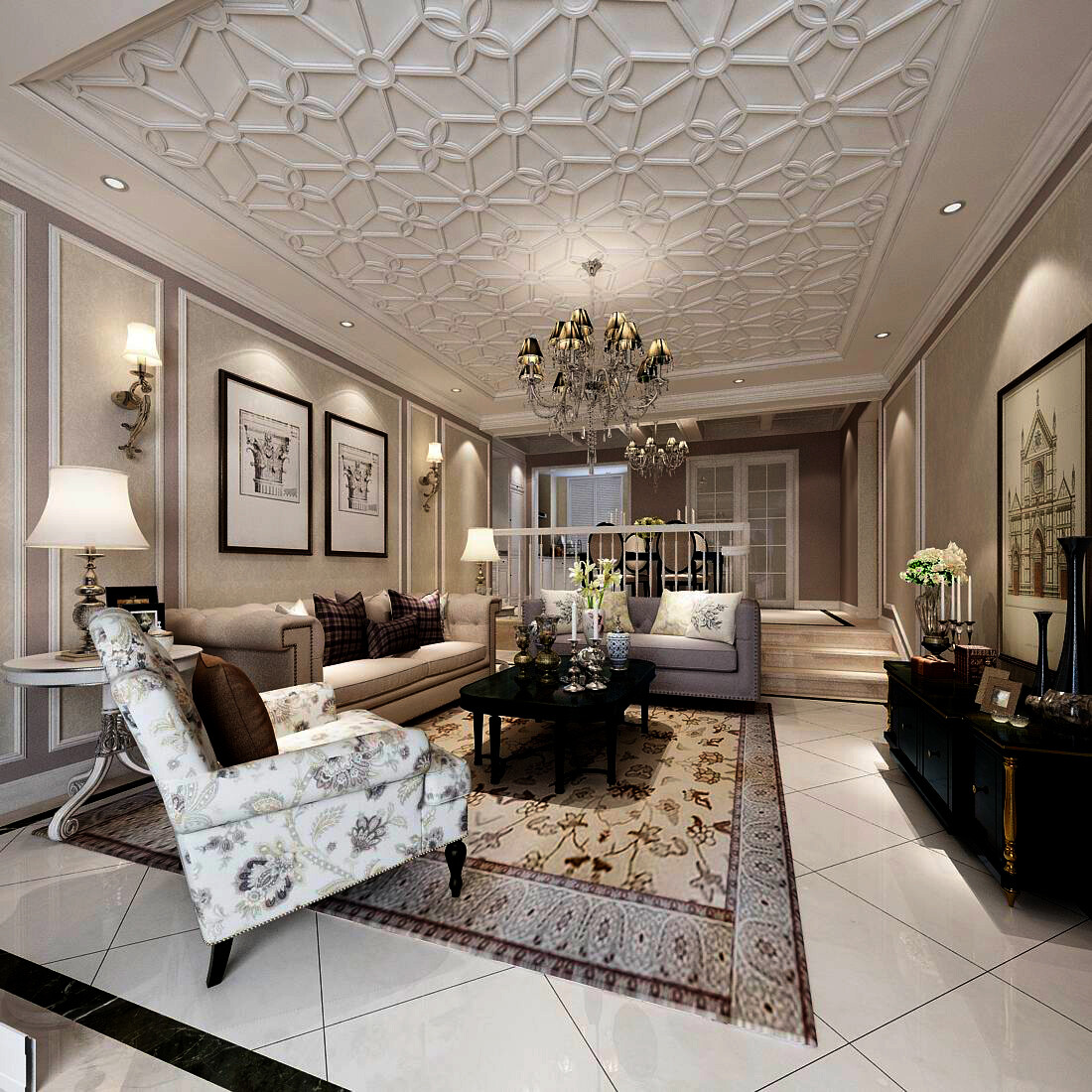 ArtStation - Stylish European bedroom 02 | Resources