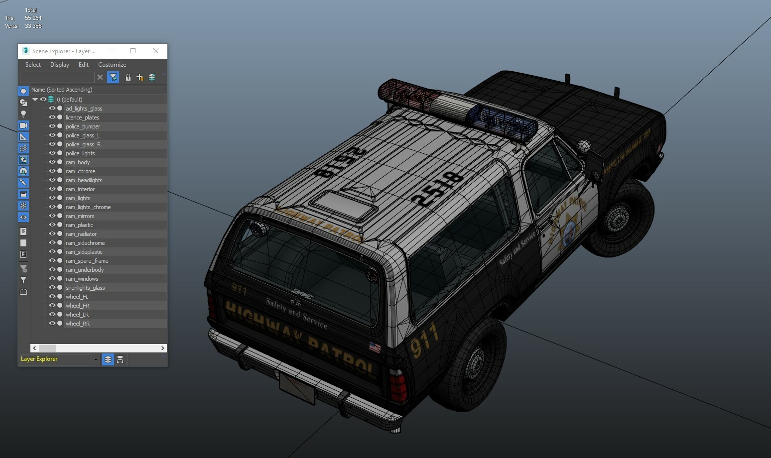 ArtStation - Offroad police car | Game Assets