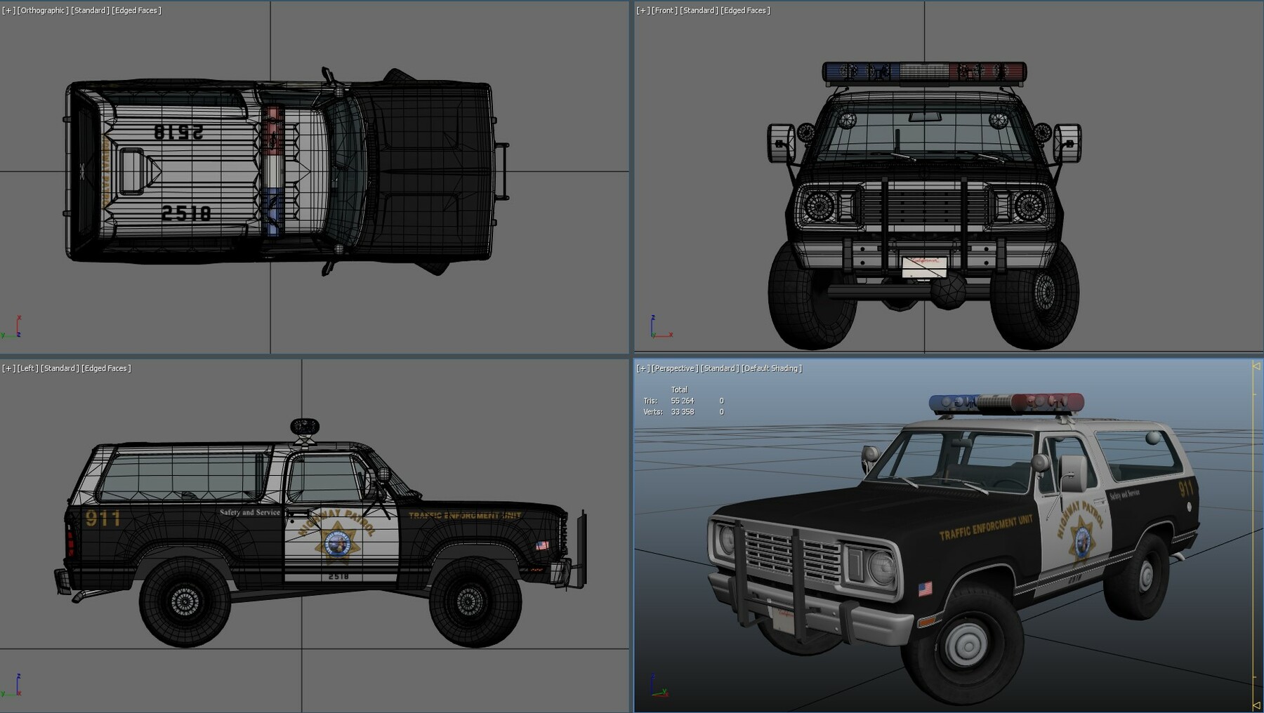 ArtStation - Offroad police car | Game Assets