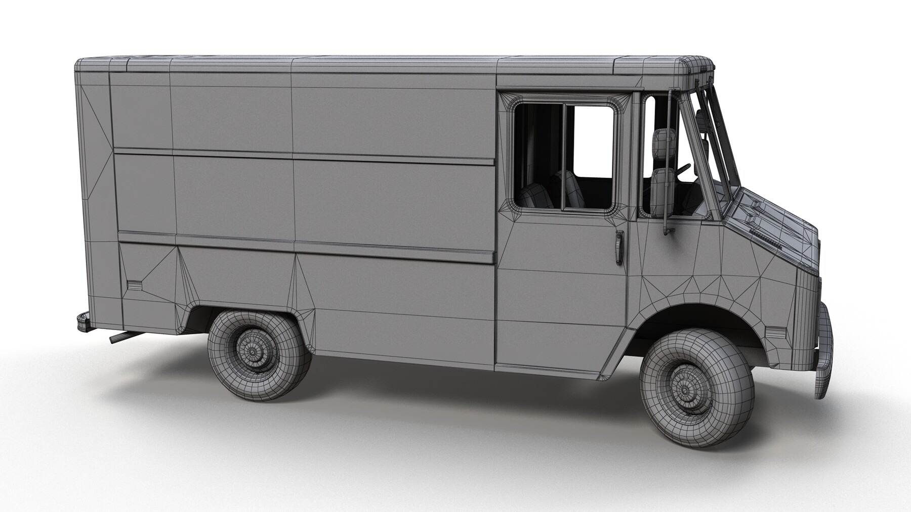 ArtStation - Industrial Step Van Low-poly | Game Assets