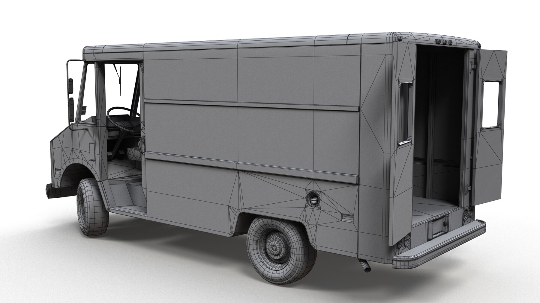 ArtStation - Industrial Step Van Low-poly | Game Assets