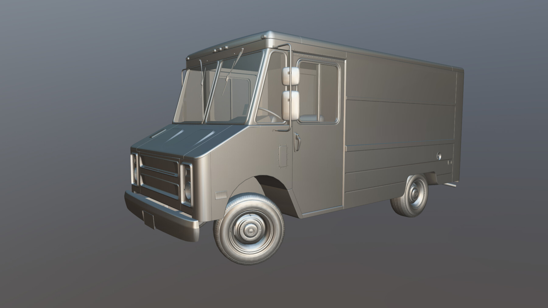 ArtStation - Industrial Step Van Low-poly | Game Assets