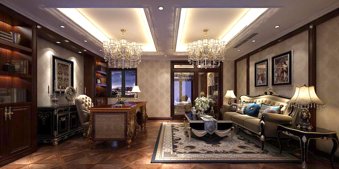 ArtStation - Living Room - American Style-9410 | Resources