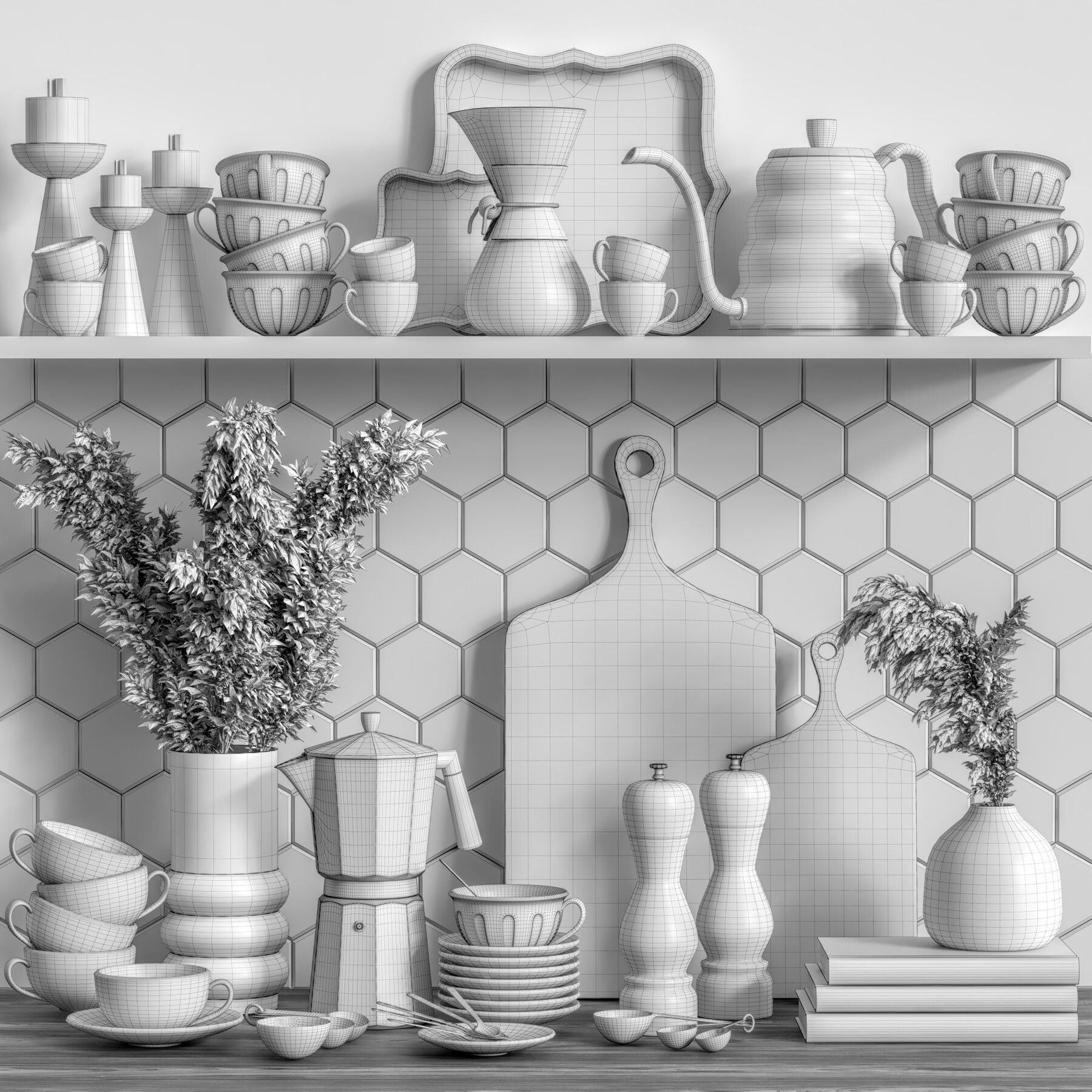 ArtStation - kitchen set (coffee set) | Resources