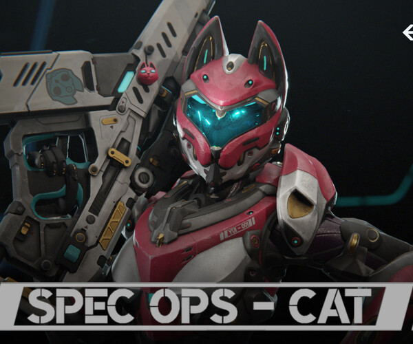 ArtStation - Yui - SpecOps Cat (Realtime Character) | Game Assets