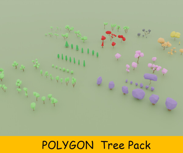 ArtStation - Low Poly Tree Pack | Game Assets