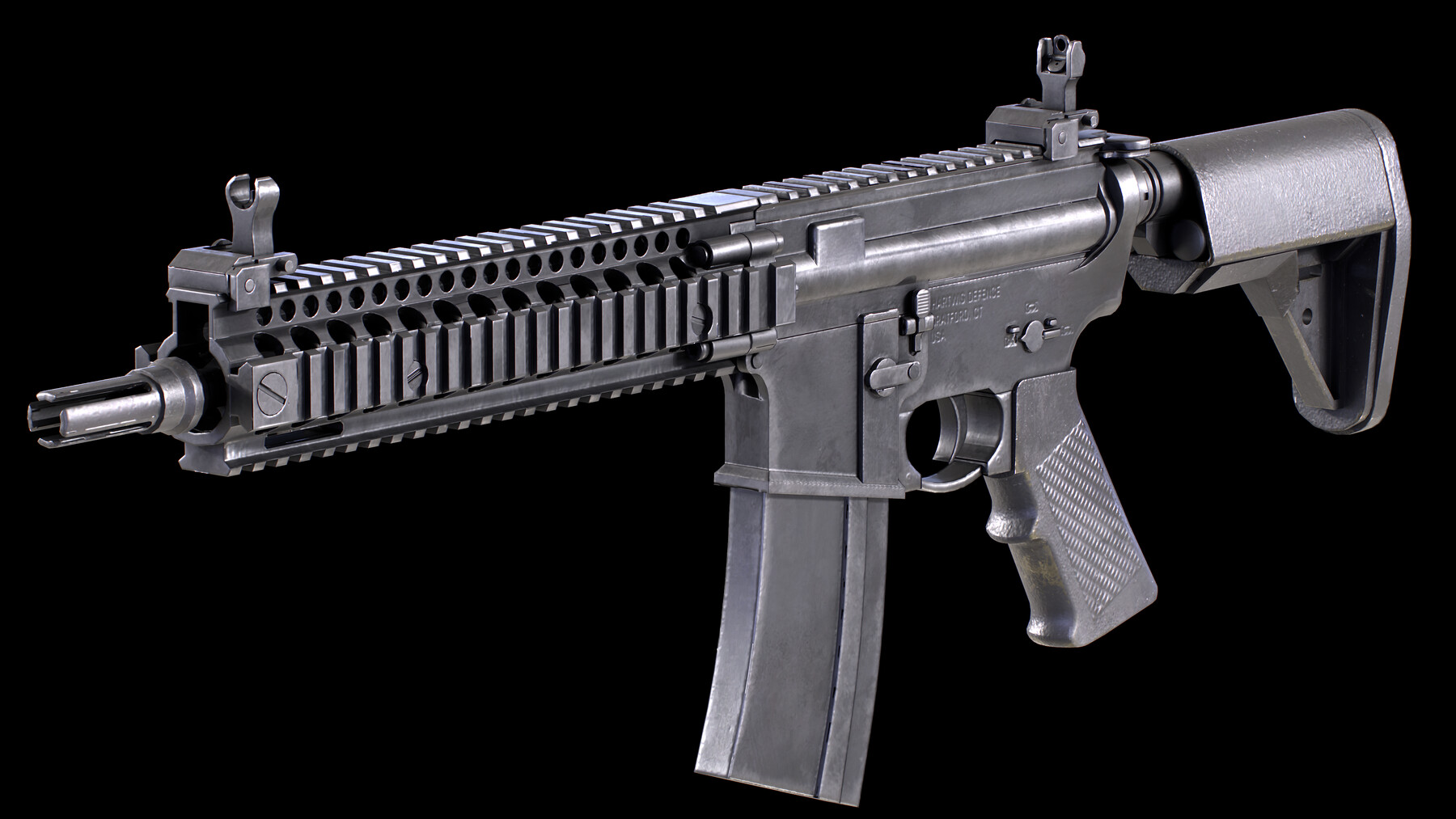 ArtStation - MK-18 Rifle PBR Worn Low-poly 3D model | Game Assets