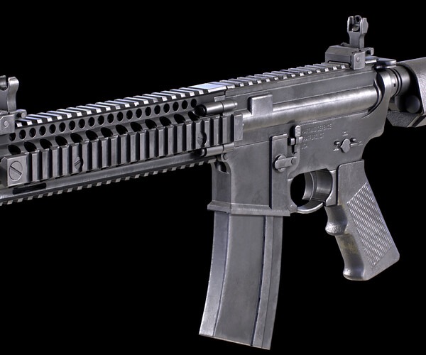 ArtStation - MK-18 Rifle PBR Worn Low-poly 3D model | Game Assets