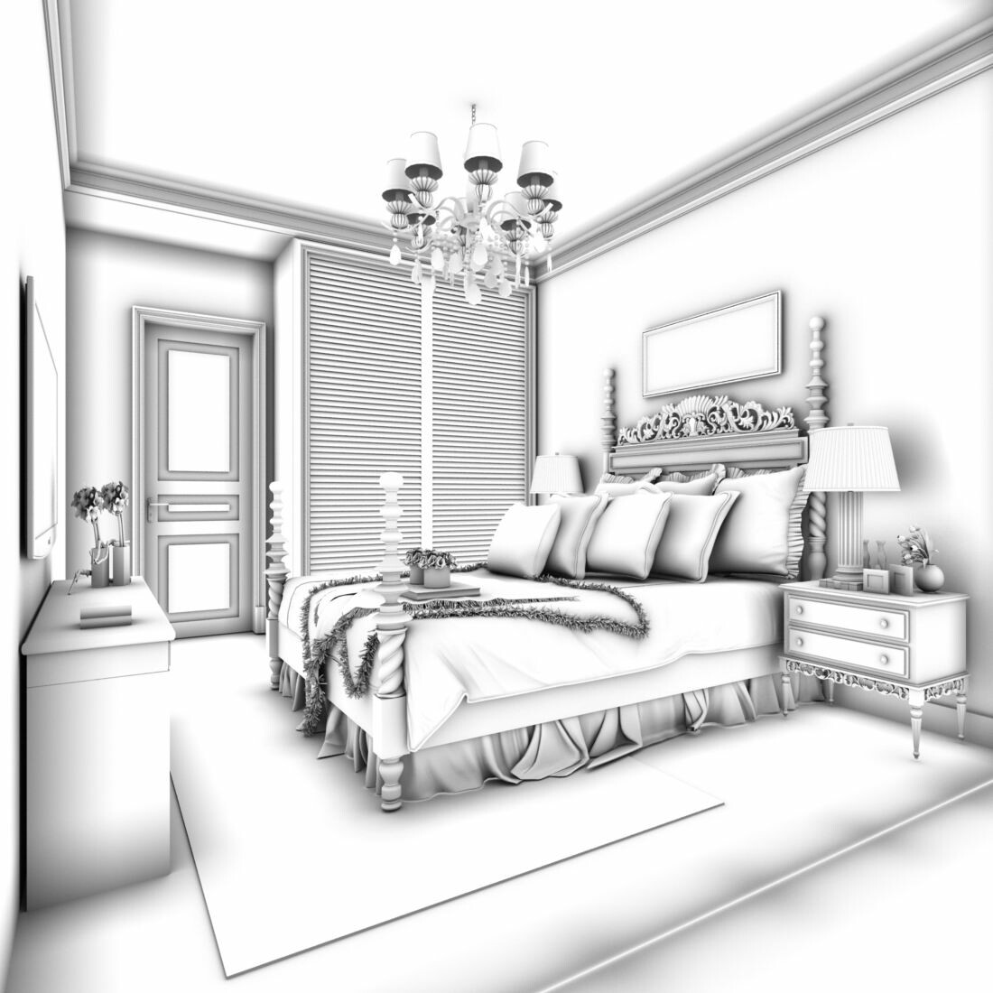 ArtStation - Bedroom - Modern Style - 9418 | Resources