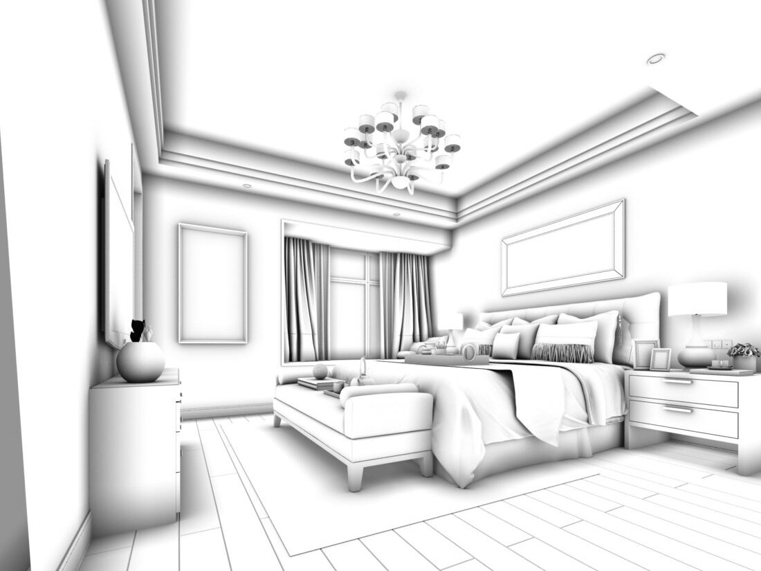 ArtStation - Bedroom - Modern Style - 9432 | Resources