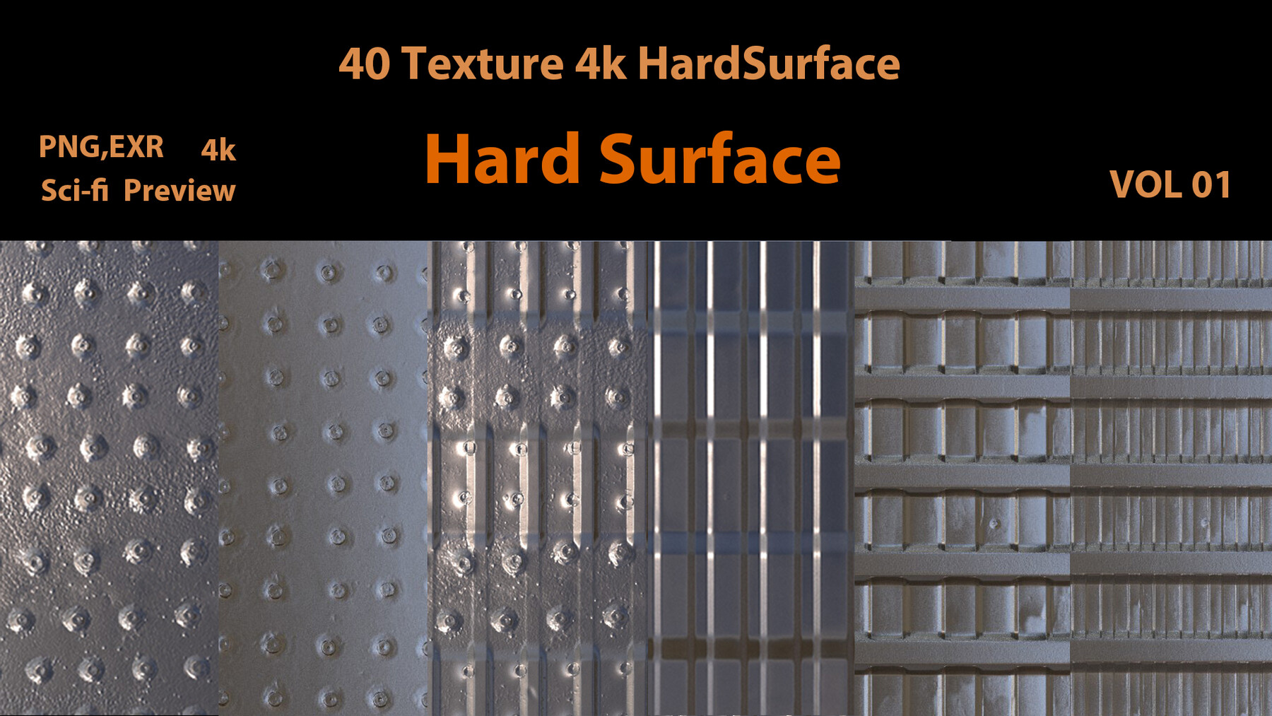 ArtStation - 40 Hard Surface Texture-VOL 01 | Resources