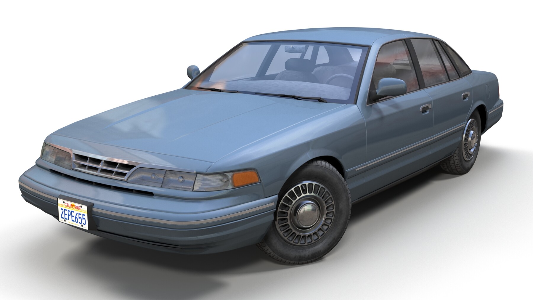 ArtStation - American 90s generic sedan | Game Assets