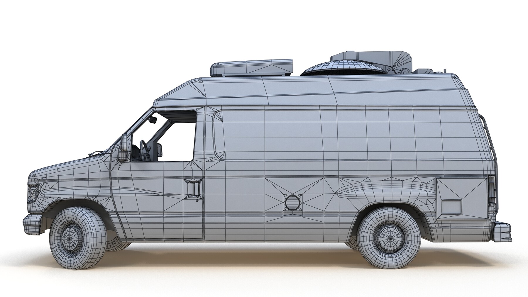ArtStation - American generic newsvan | Game Assets