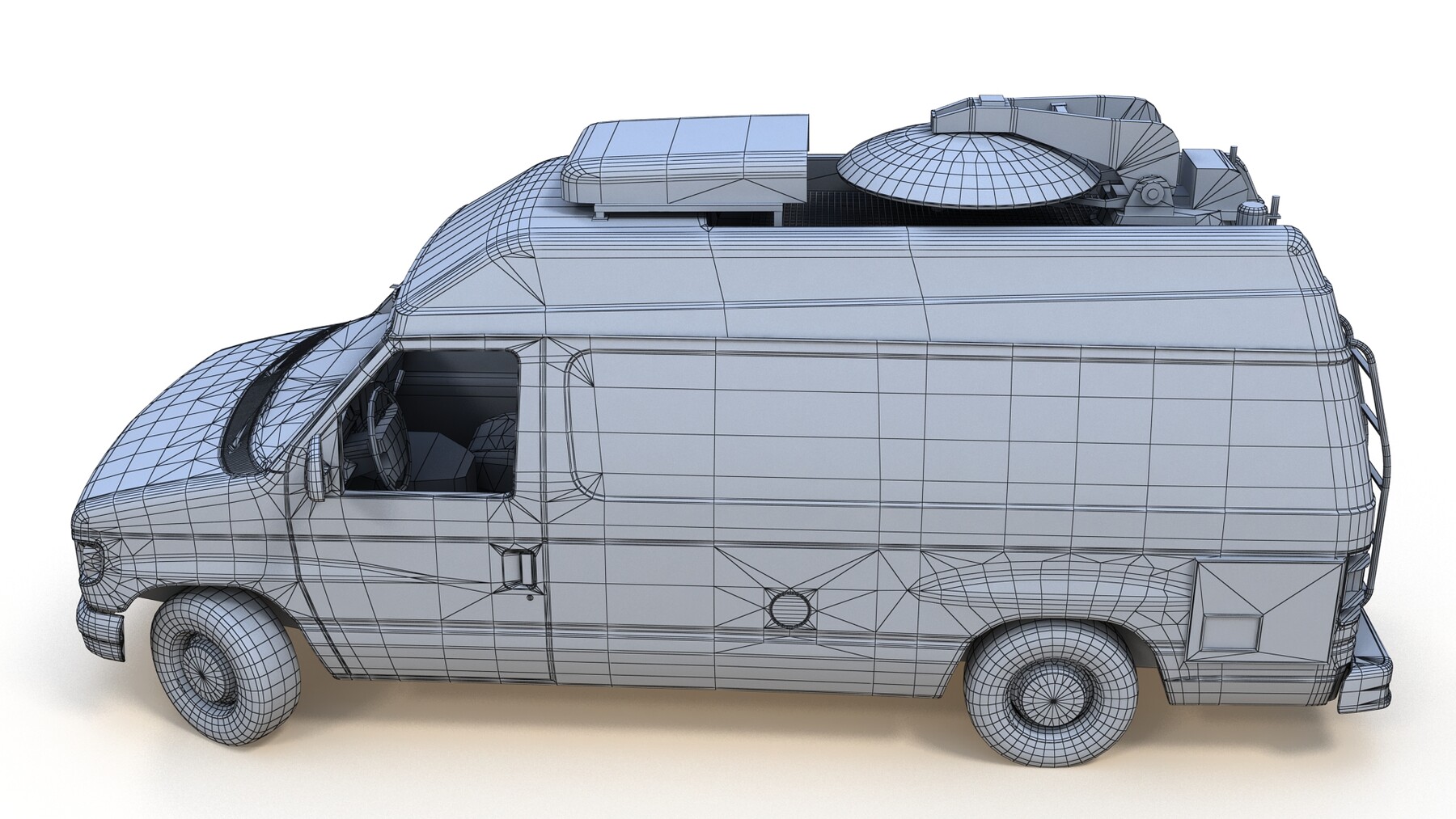 ArtStation - American generic newsvan | Game Assets