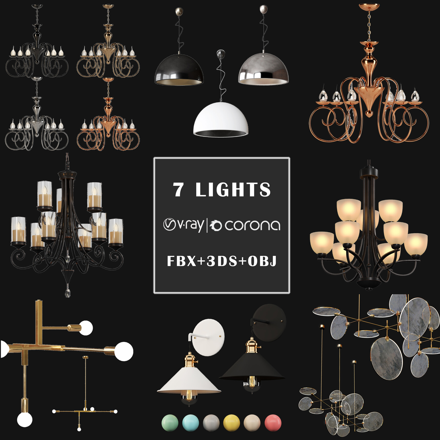 ArtStation - 7 lights models | Resources