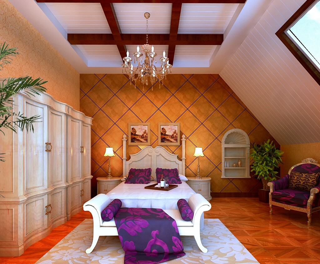 ArtStation - Stylish European bedroom 1838 | Resources