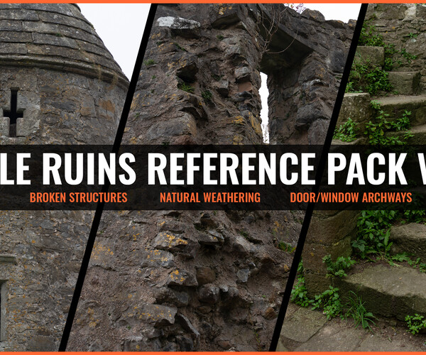 ArtStation - Castle Ruins Reference Pack Vol. 1 | Resources