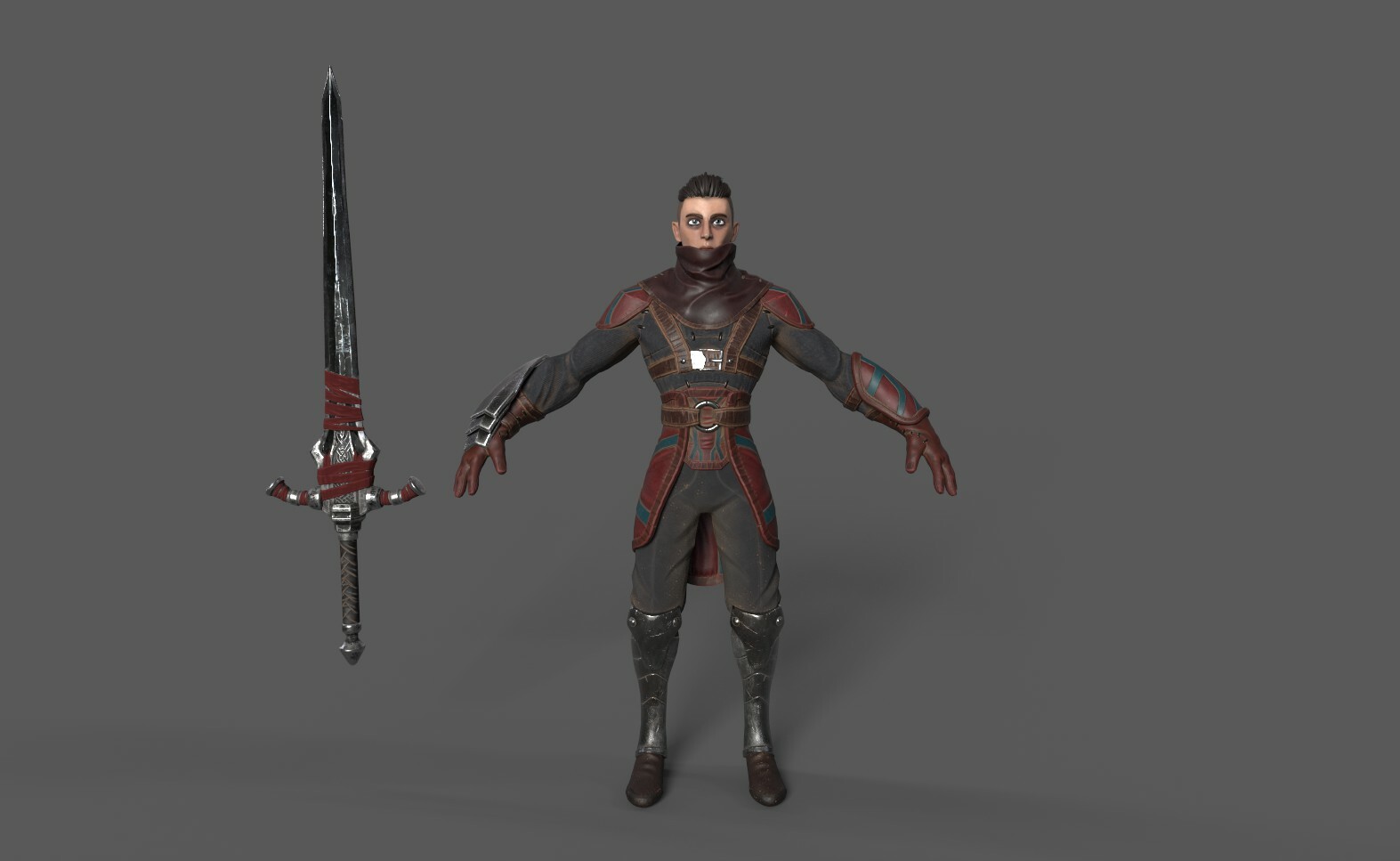 ArtStation - "Red rogue" rigged swordsman | Game Assets