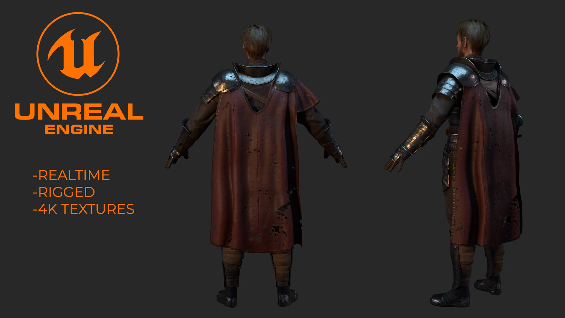 ArtStation - "Red knight" rigged gameready character | Game Assets