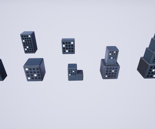 ArtStation - Low Poly Sci Fi City | Game Assets