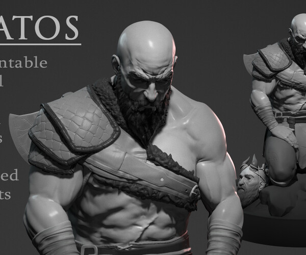 ArtStation - Kratos | 3D print model | Resources