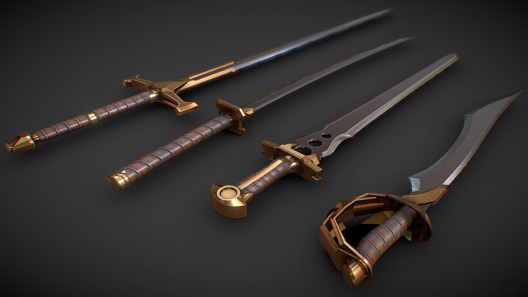 ArtStation - SciFantasy Sword Pack 02 | Game Assets
