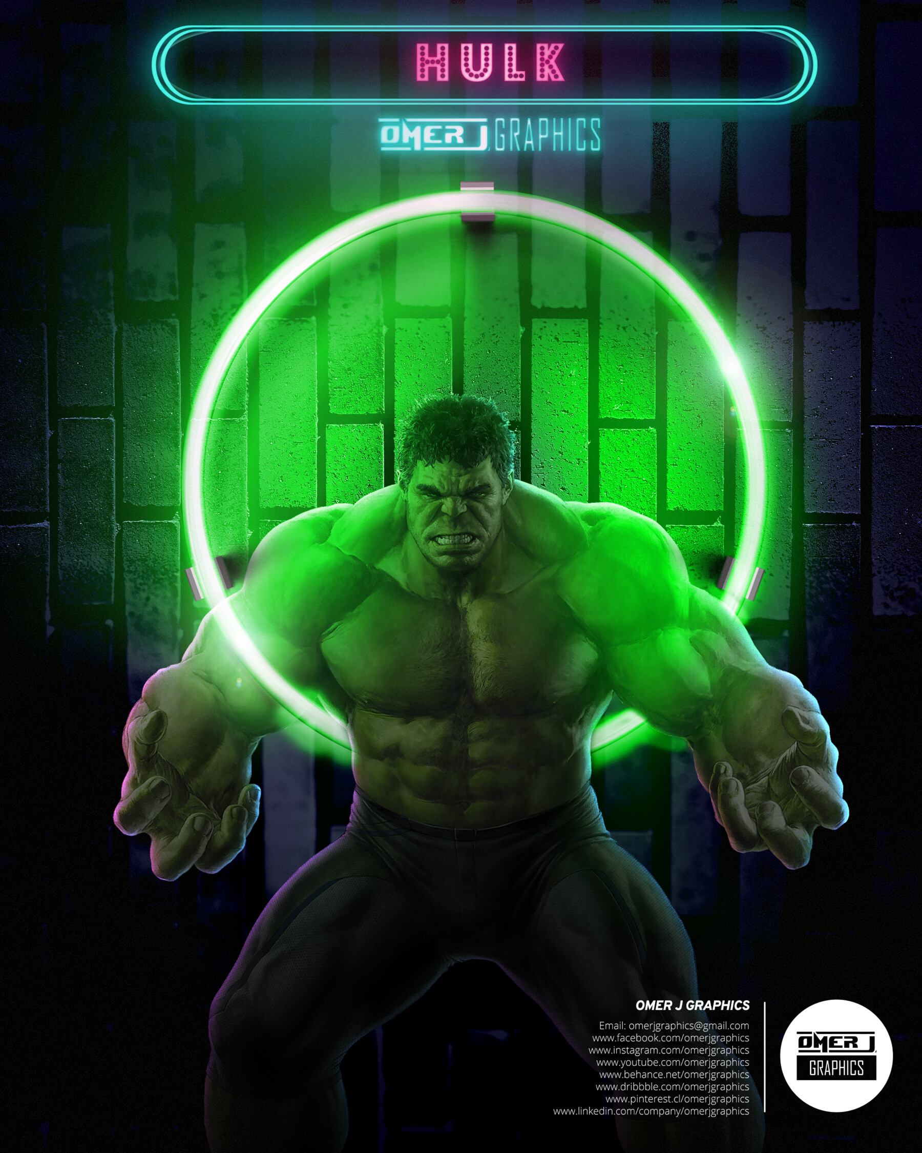 ArtStation - Neon Effect in Photo With PSD Photoshop BY OMER J GRAPHICS | Artworks