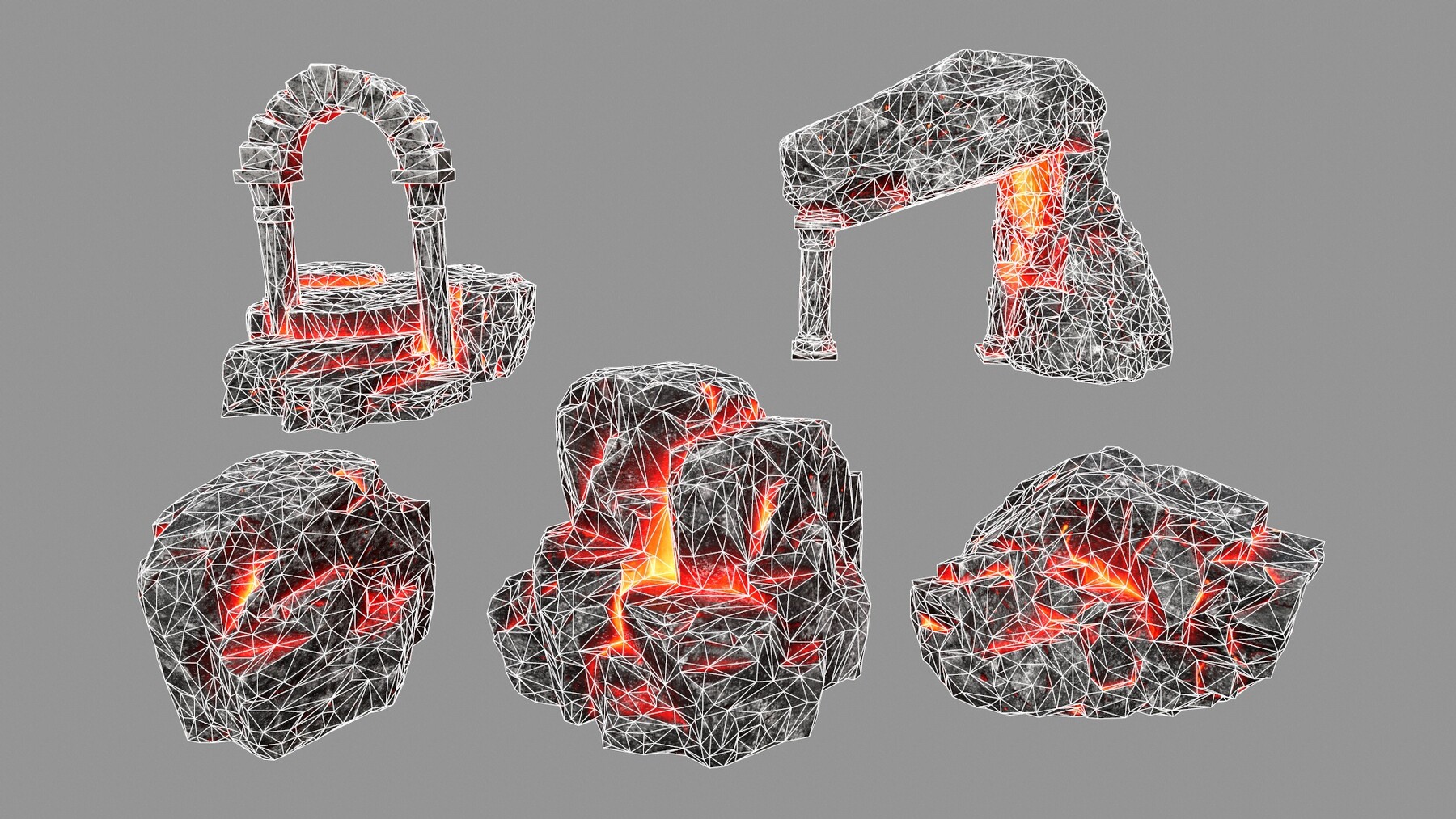 ArtStation - Lava Rock Set | Game Assets