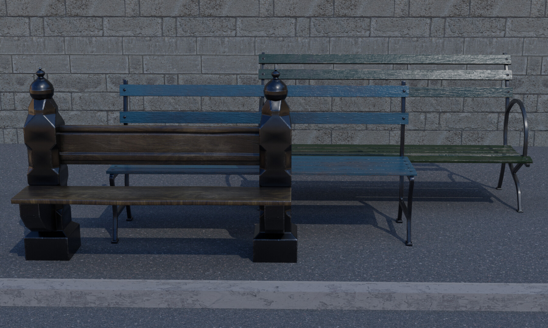 ArtStation - Park street props | Game Assets