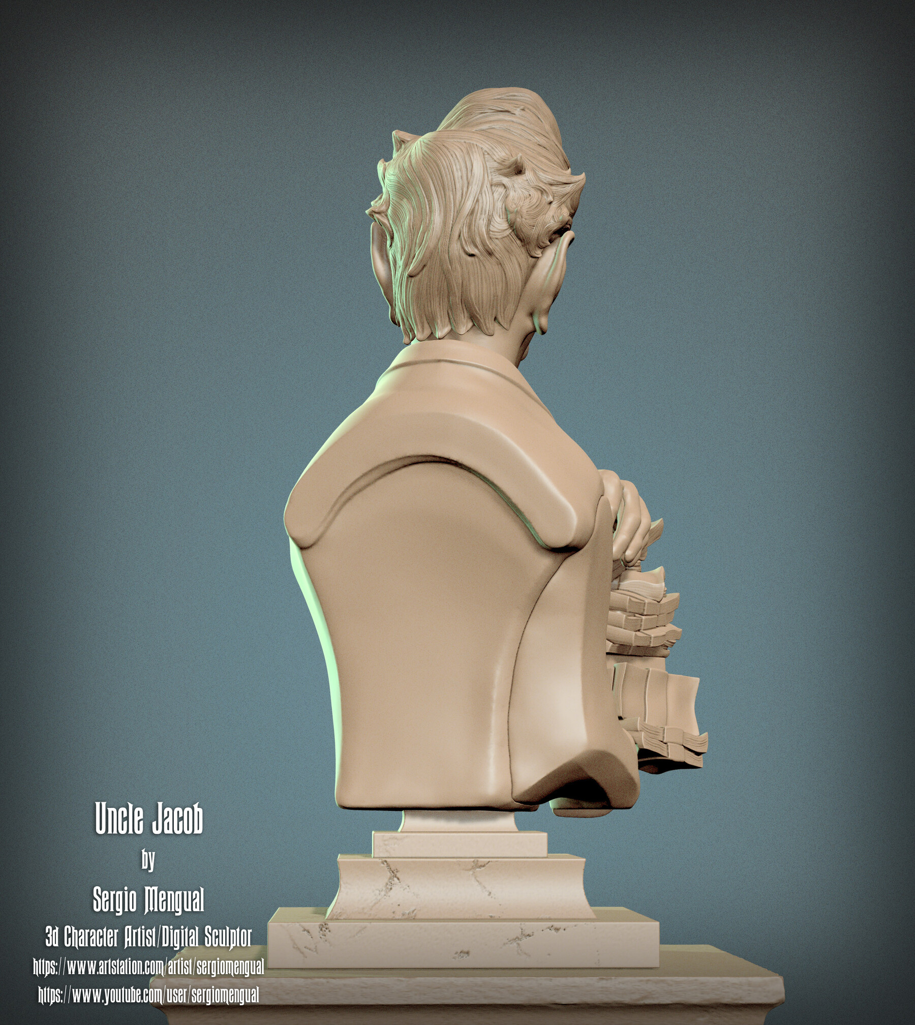ArtStation - Haunted Mansion Uncle Jacob 3D Printable Bust DELUXE ...