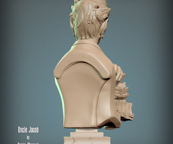ArtStation - Haunted Mansion Uncle Jacob 3D Printable Bust DELUXE ...
