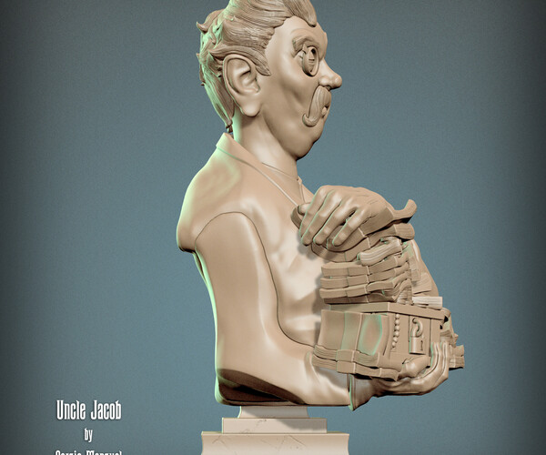 ArtStation - Haunted Mansion Uncle Jacob 3D Printable Bust DELUXE ...